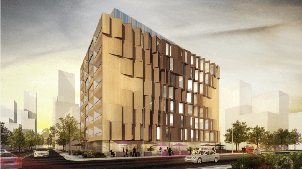8 storey timber building render - Building Connection
